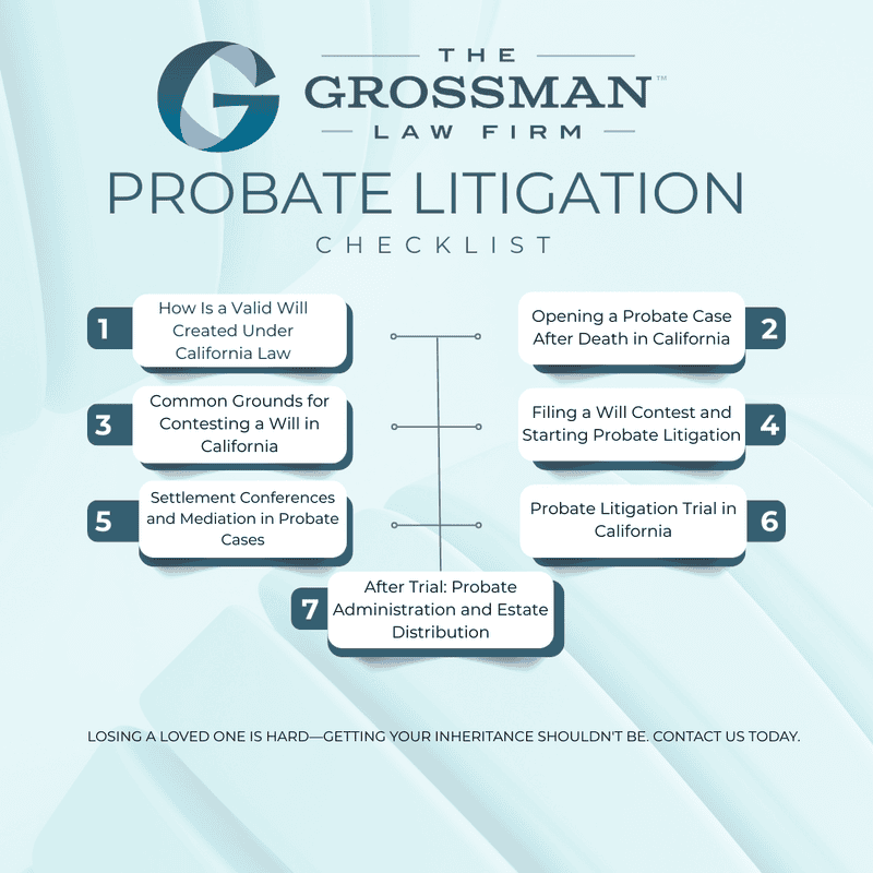 California Probate Litigation Guide: From Will Creation to Final Resolution